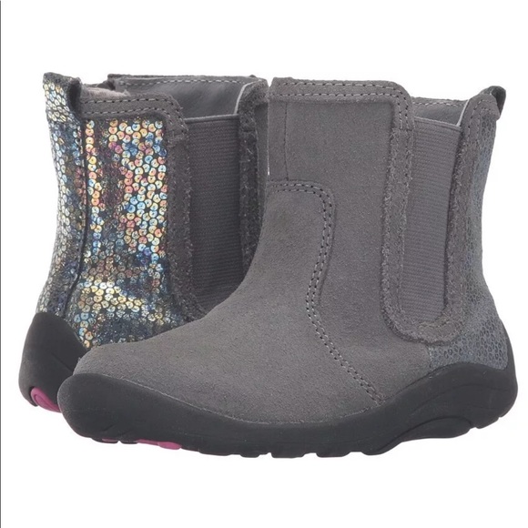 Stride Rite | Shoes | New Stride Rite Estefana Baby Boots Toddler Gray ...